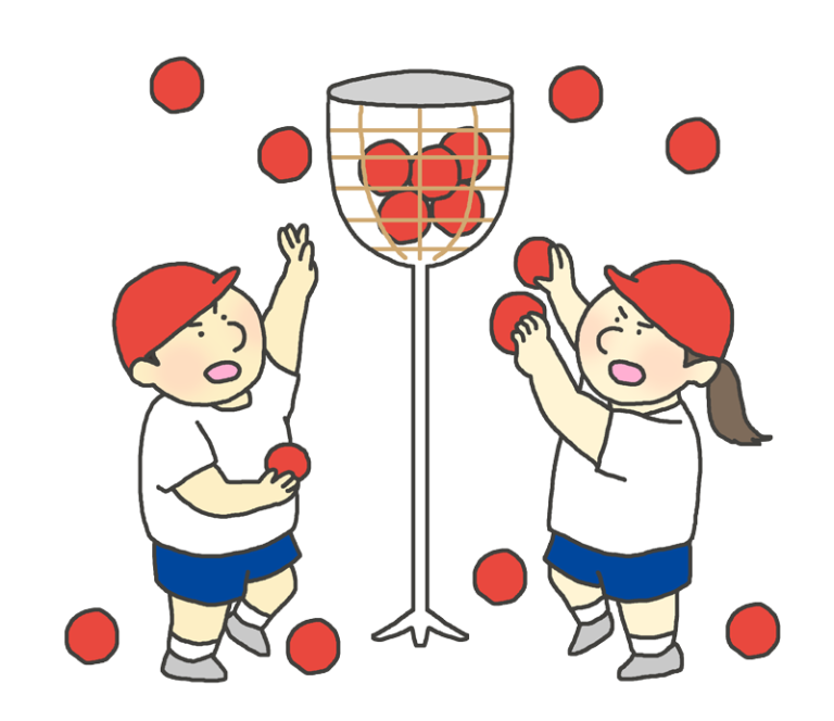 運動会の玉入れのイラスト イラストの里