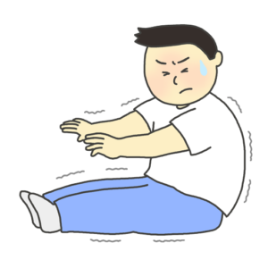 身体が固い女性のイラスト - イラストの里