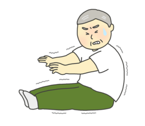 身体が固いおじいさんのイラスト - イラストの里